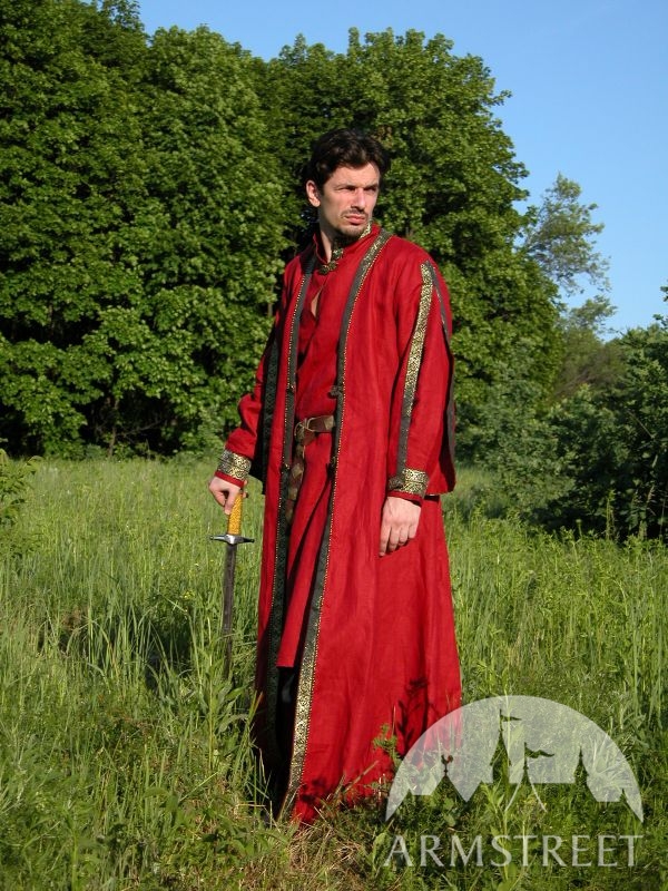 Costume de tunique et surcot. Disponible en : lin vert, lin bleu, lin ...